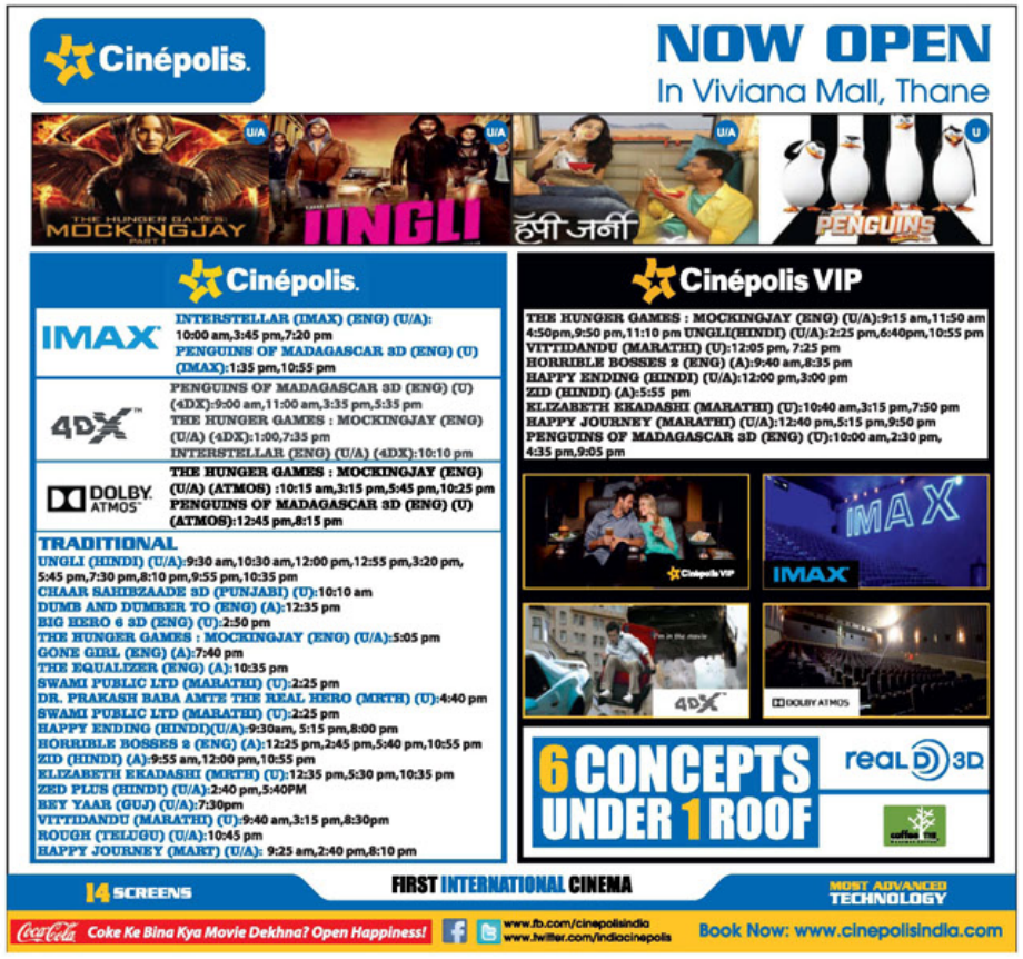 Cinepolis is now open in Viviana Mall, Thane – Thane City Portal